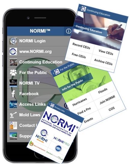 NORMI App – National Organization of Remediators and Microbial Inspectors